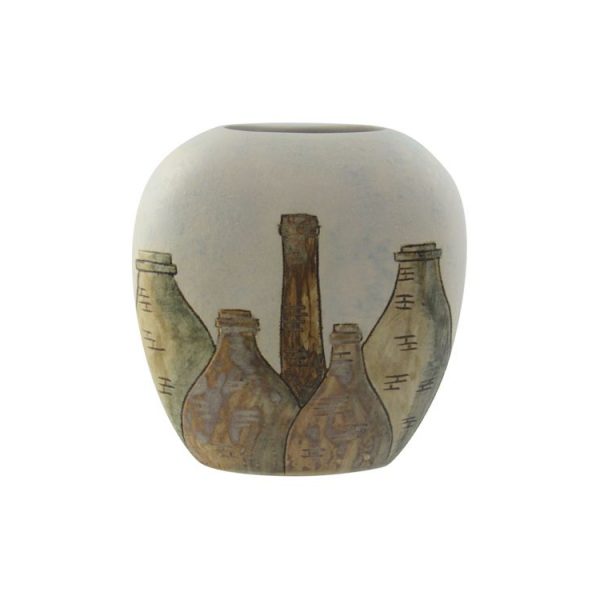 Hand Painted Vase Stoke Potteries Design - Stoke Art Pottery