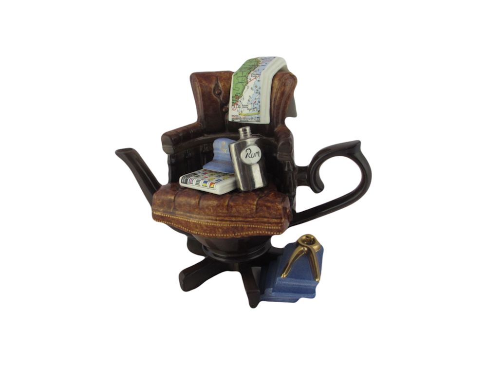 Richard Parrington Captains Chair Novelty Teapot - Stoke Art Pottery