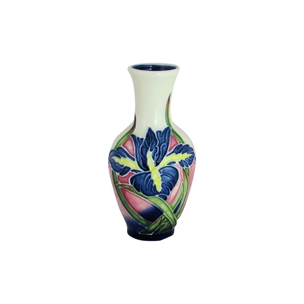 Old Tupton Ware Small Vase Iris Design - Stoke Art Pottery