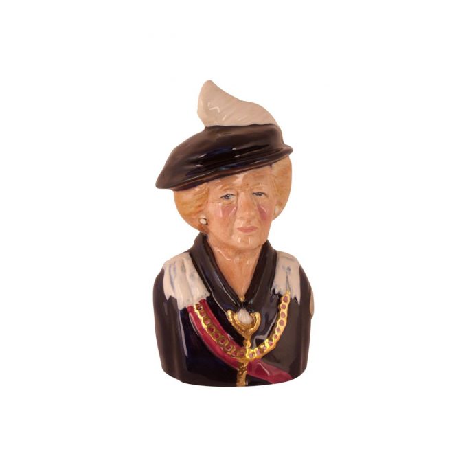 Margaret Thatcher Order of the Garter Toby Jug - Stoke Art Pottery