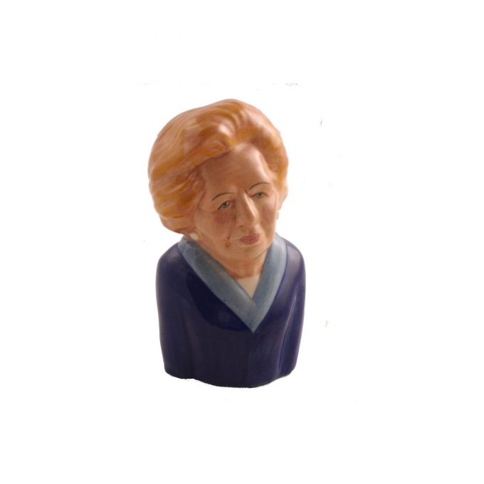 Margaret Thatcher Toby Jug Blue Jacket Colourway - Stoke Art Pottery