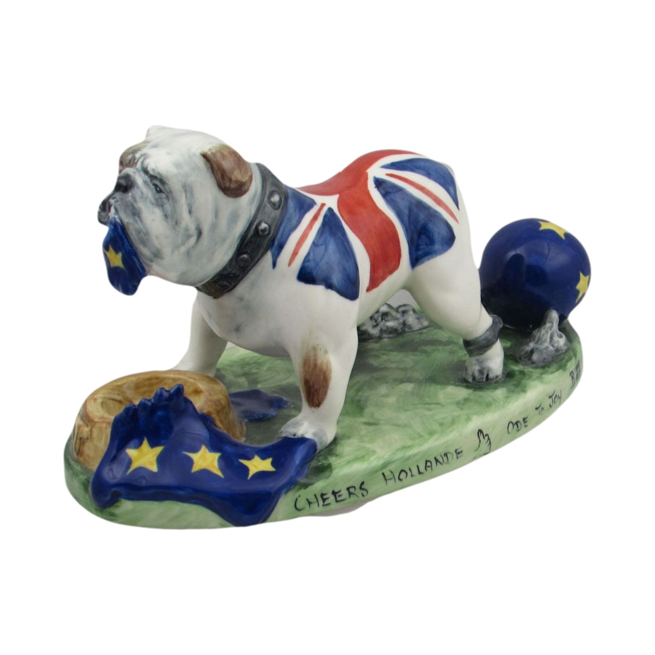 Brexit Bulldog Figure by Bairstow Pottery Collectables - Stoke Art Pottery
