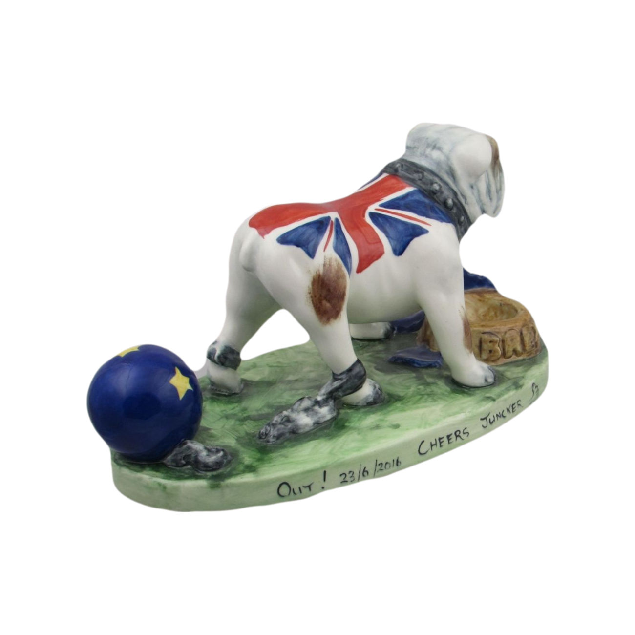Brexit Bulldog Figure by Bairstow Pottery Collectables - Stoke Art Pottery