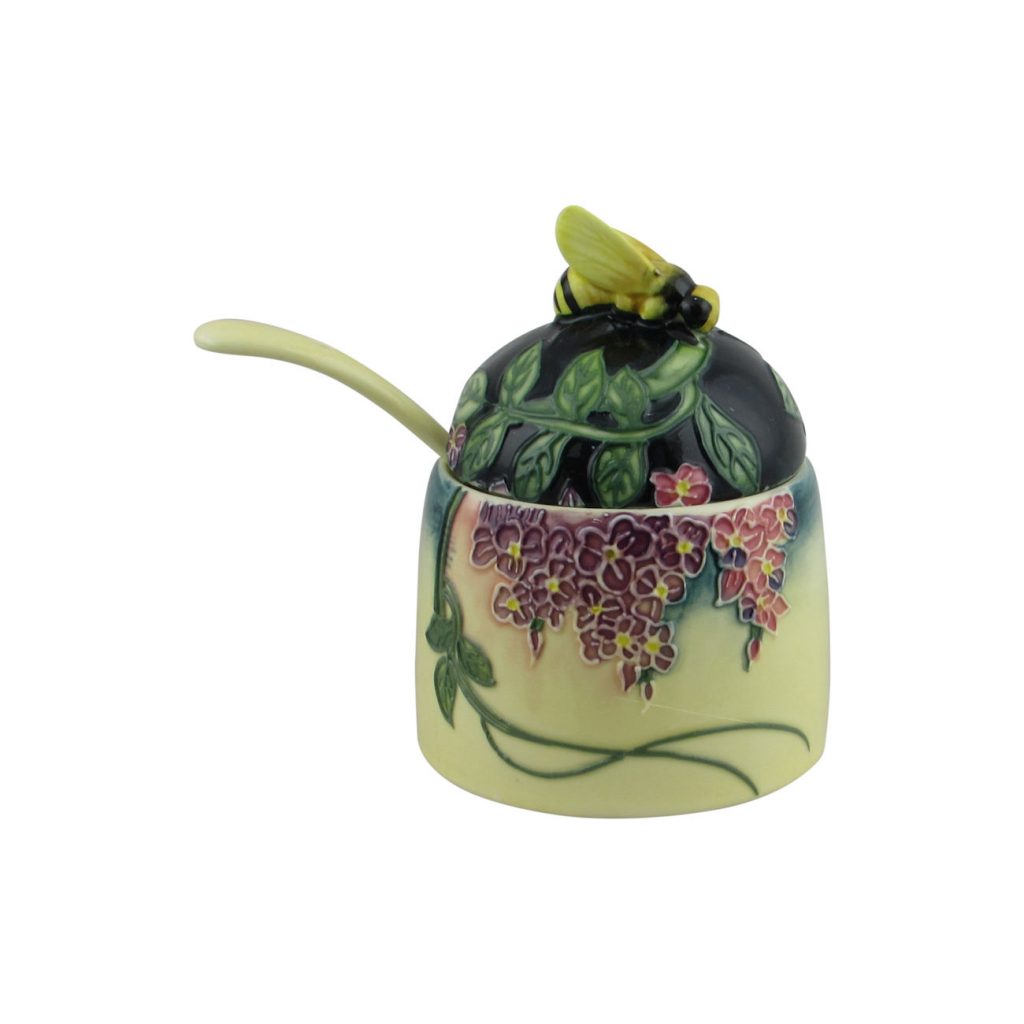 Wisteria Design Honey Pot Old Tupton Ware - Stoke Art Pottery