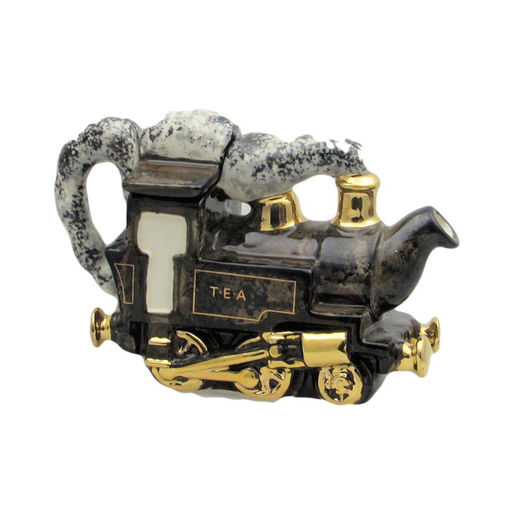 Steam Loco One Cup Teapot Brown Carters of Suffolk - Stoke Art Pottery