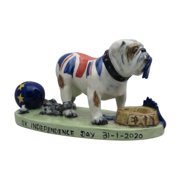Brexit Bulldog Figure by Bairstow Pottery Collectables - Stoke Art Pottery