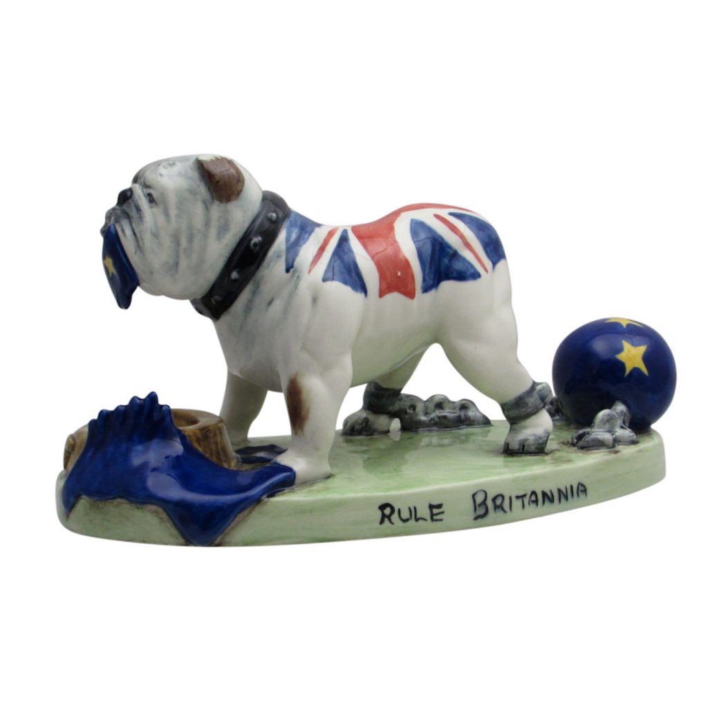 Brexit Bulldog Figure by Bairstow Pottery Collectables - Stoke Art Pottery