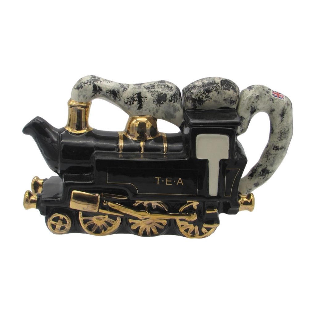 Steam Locomotive Teapot Full Size Ceramic Inspirations - Stoke Art Pottery