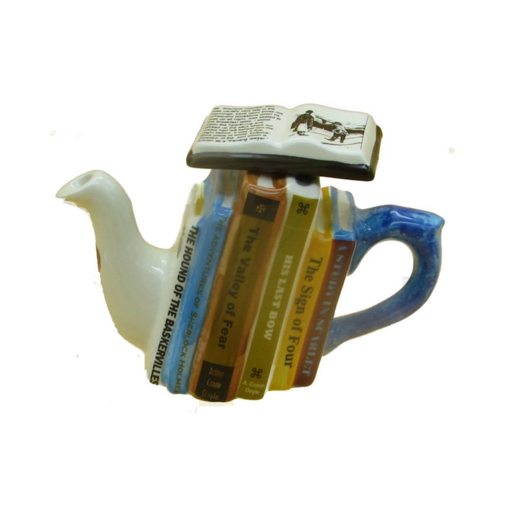 Sherlock Holmes Books One Cup Teapot Carters of Suffolk - Stoke Art Pottery