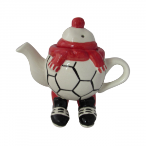 Walking Footballer Teapot Red Colourway Carters of Suffolk - Stoke Art ...
