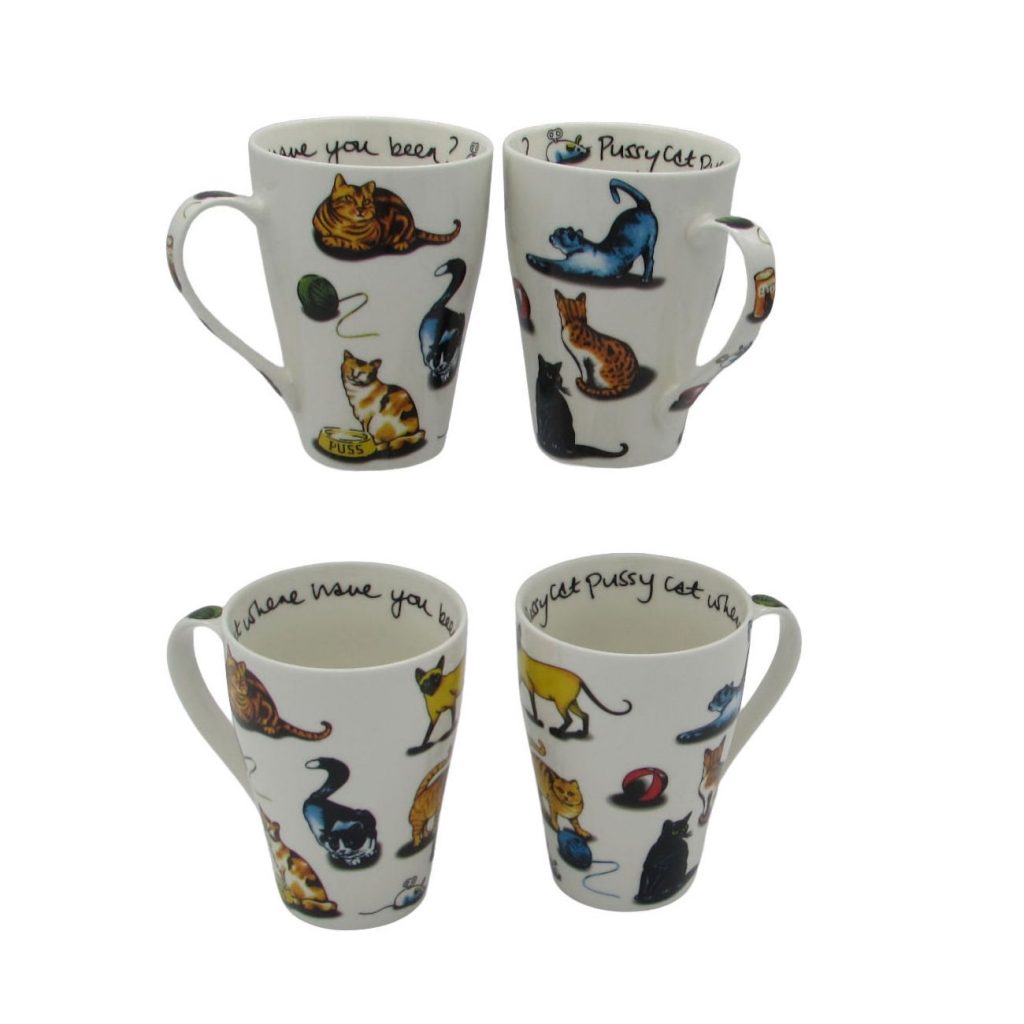 Cat Tea Cat Mugs Paul Cardew International - Stoke Art Pottery