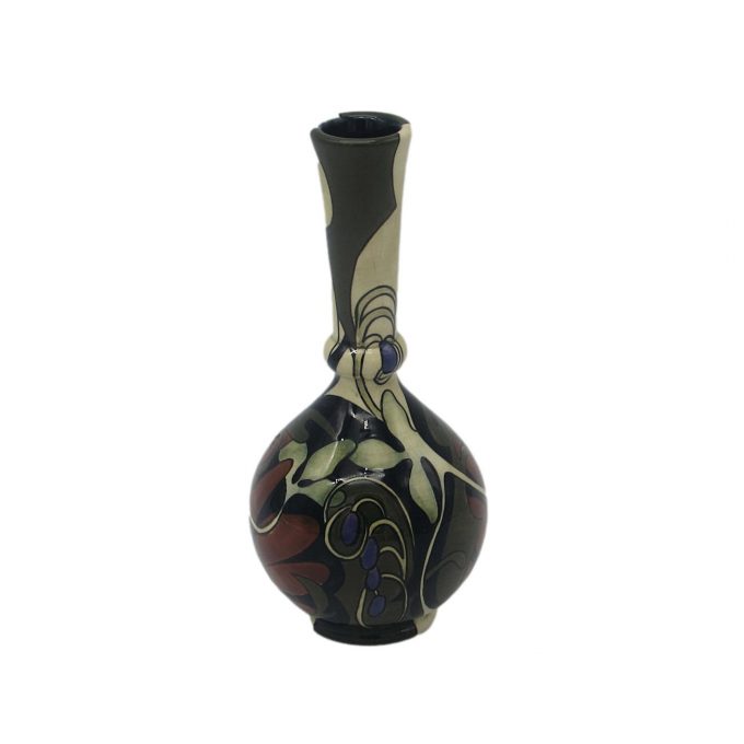 Black Ryden Vase Autumn Call Design - Stoke Art Pottery