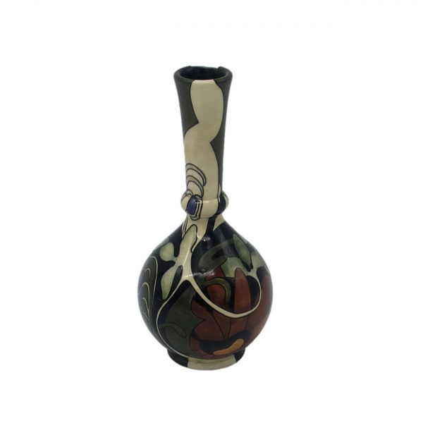 Black Ryden Vase Autumn Call Design - Stoke Art Pottery