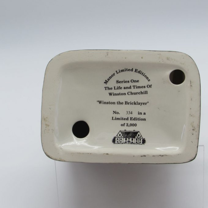 Winston Churchill Bricklayer Figure Bairstow Pottery - Stoke Art Pottery