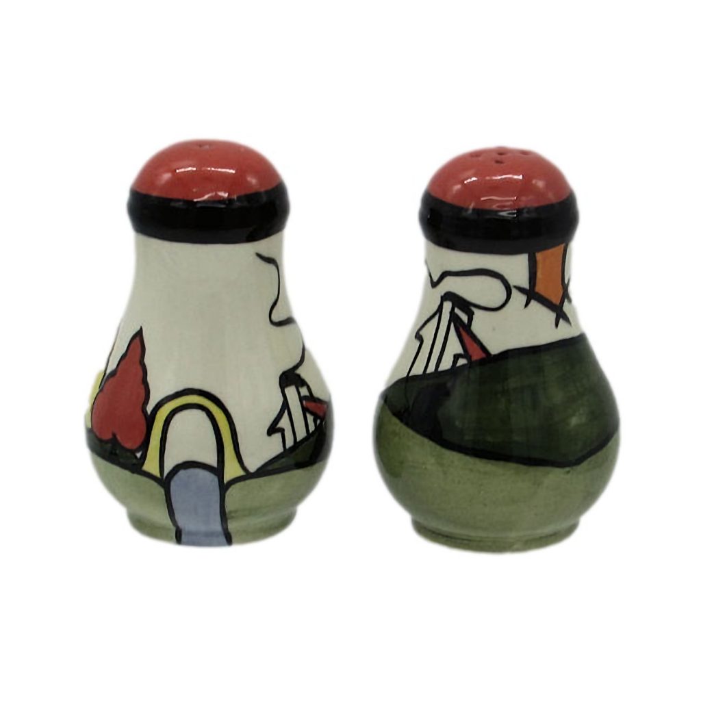 Bridge and Stream Design Cruet Set Lorna Bailey - Stoke Art Pottery