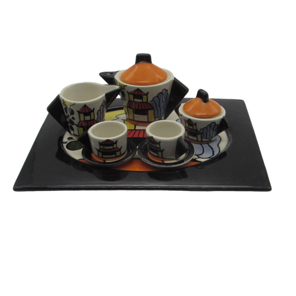 Pagoda Garden Design Mini Tea Set Lorna Bailey - Stoke Art Pottery