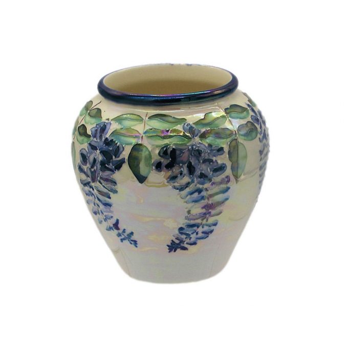 Moorland Pottery Wisteria Design Vase by Lise B Moorcroft - Stoke Art ...