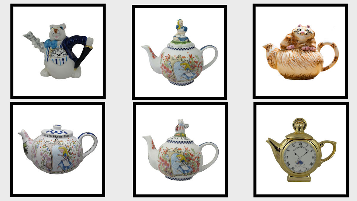 Alice in Wonderland Teapots - Stoke Art Pottery