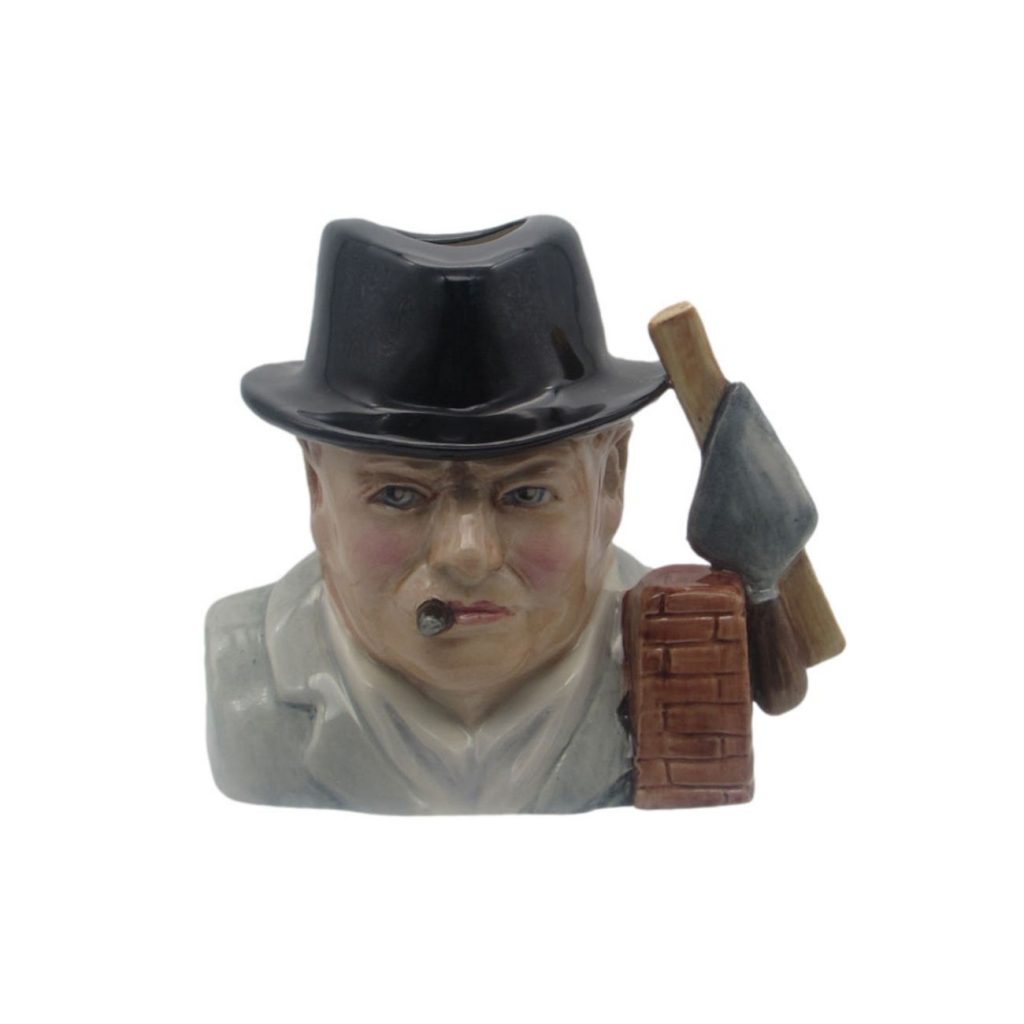 Churchill Bricklayer Design Toby Jug Bairstow Pottery - Stoke Art Pottery
